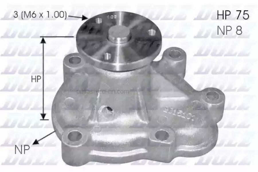 DOLZ O144 Водяной насос Opel Astra H (2004-), Zafira B (2008-) 1.7CDTI