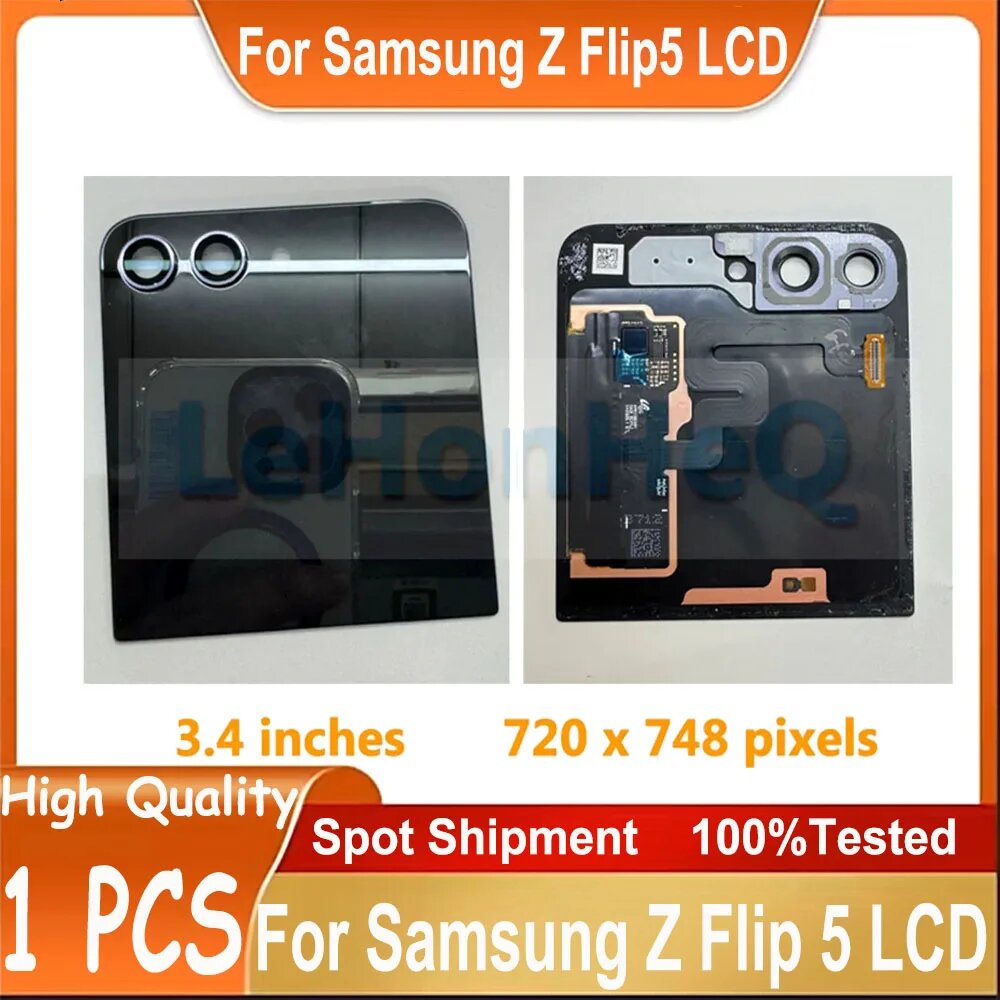 Внешний экран для Samsung Z Flip5, дигитайзер сенсорного экрана в сборе для Samsung Z Flip 5 F731B F731U, ЖК-дисплей