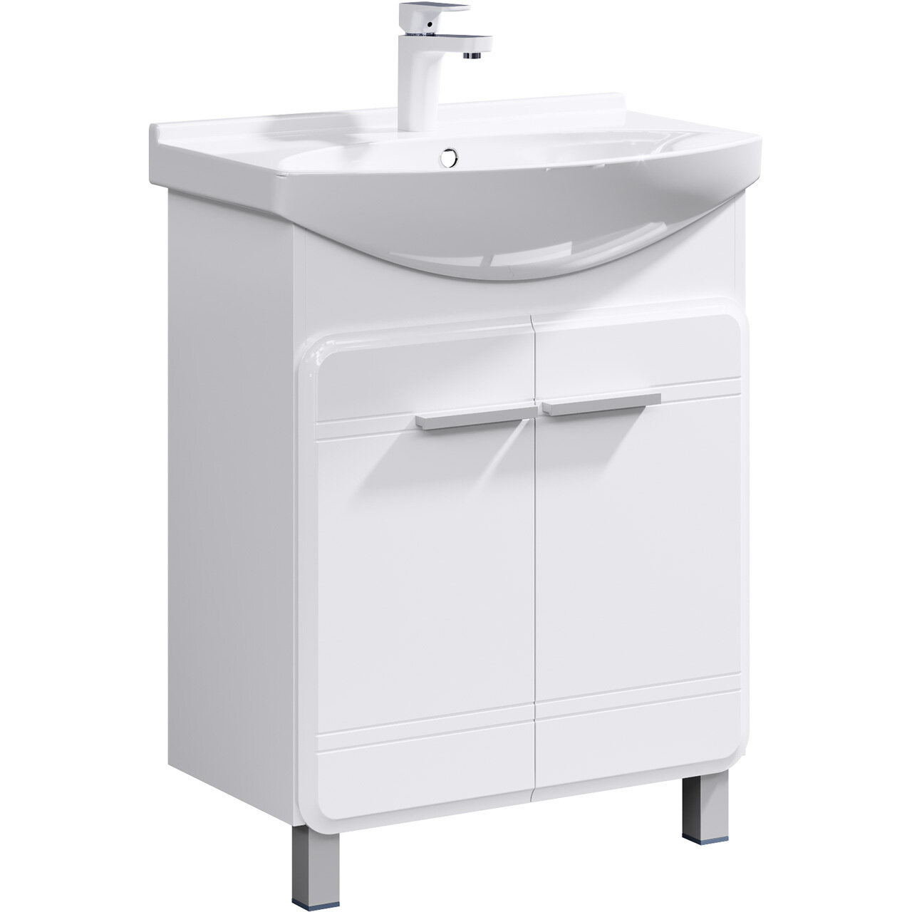 Тумба под раковину 61 см, белая, Aqwella Корсика Kor.01.06