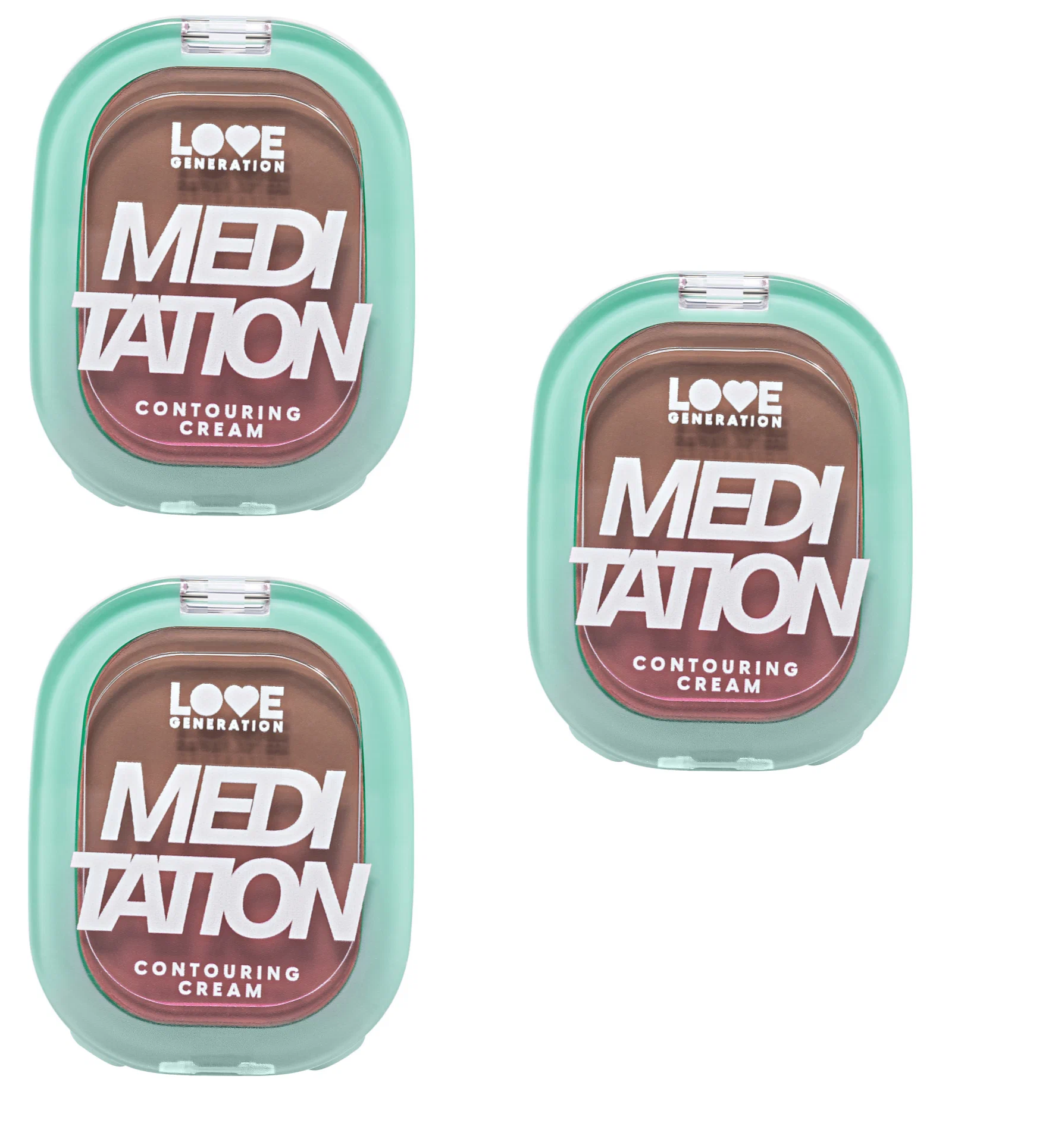 Скульптор кремовый Love Generation Meditation, тон 02 холодный коричневый, 5 г 3 шт