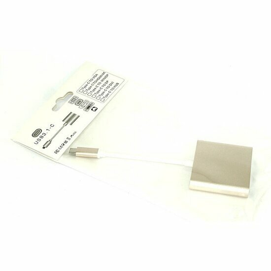 Адаптер Multiport Type-C на USB, HDMI 2.0 Type-С для MacBook золотой