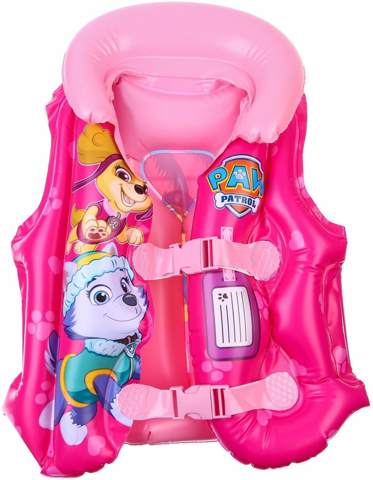 Спасательный надувной жилет для плавания "Щенячий патруль", детский спасжилет, 51х46 см, 3-6 лет, цвет розовый