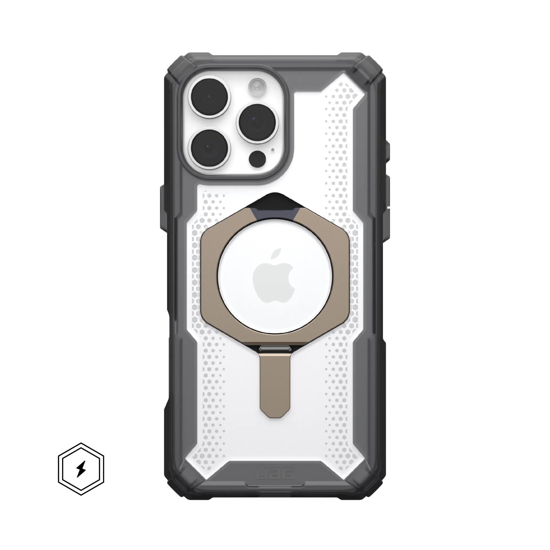 Чехол с поддержкой MAGSAFE Uag Plasma XTE для iPhone 16 Pro Max 6.9", цвет тонированный/титан (Ash/Titanium)