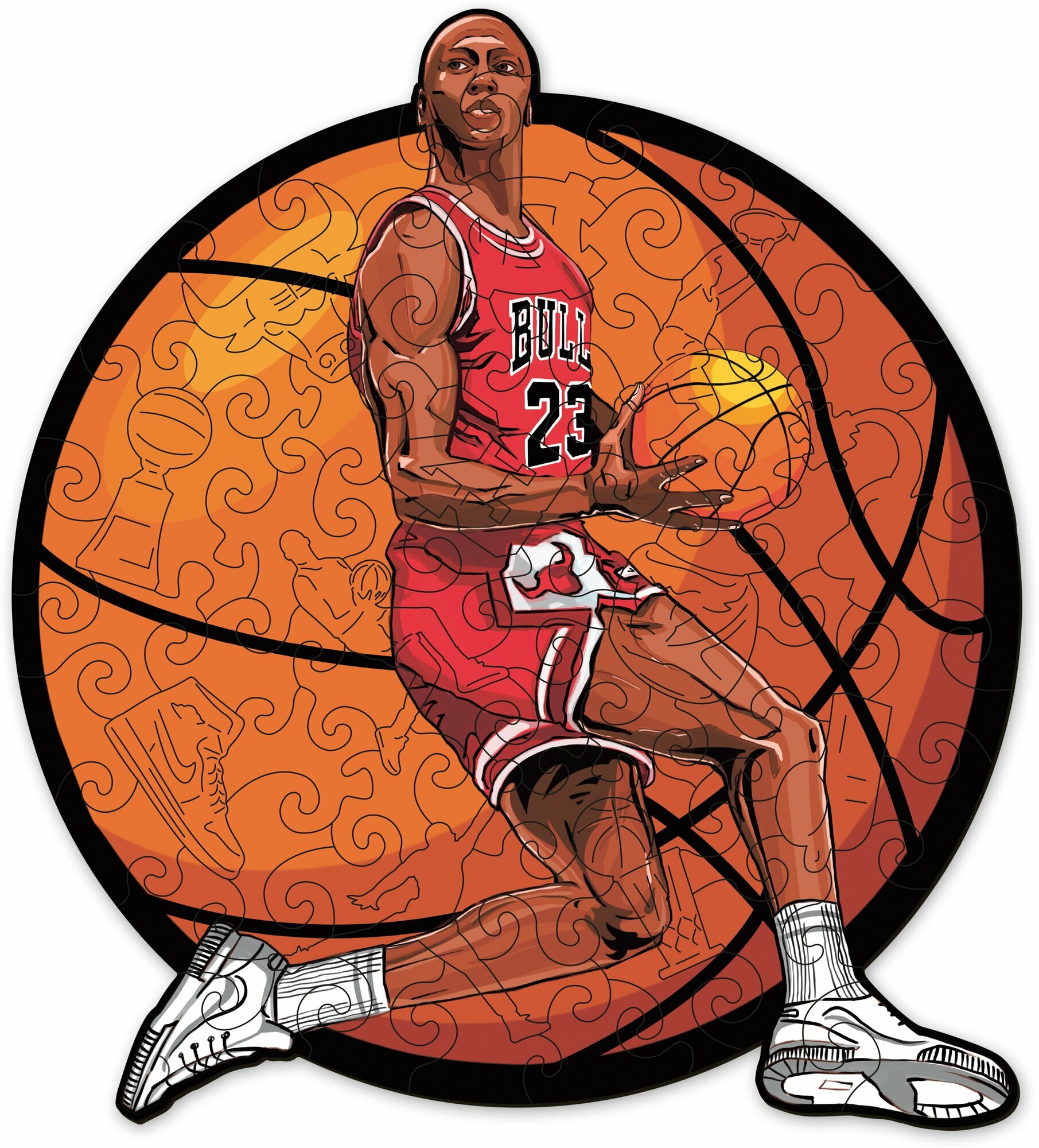 Пазл Active Puzzles "Майкл Джордан", дерево, 90 элементов, в подарочном боксе