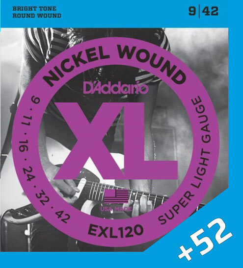 Струны для электрогитары D'Addario EXL120 + Seven String 9-52
