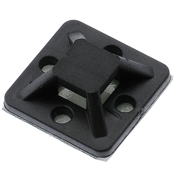 Площадка монтажная чёрная 20х20мм для хомутов шириной до 6 мм самоклеящаяся (600 шт. в наборе)