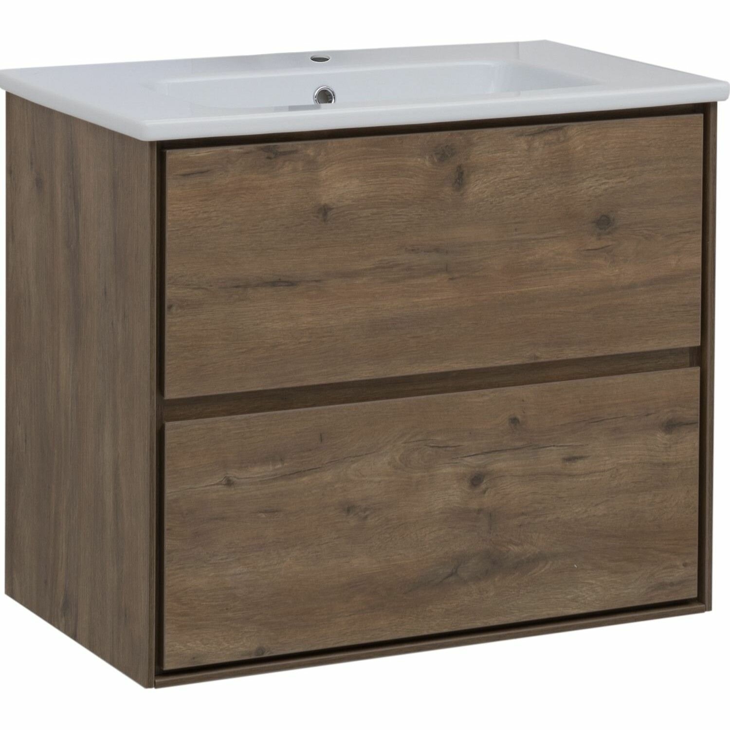 Тумба под раковину в ванную Aquanet Милан 80 дуб