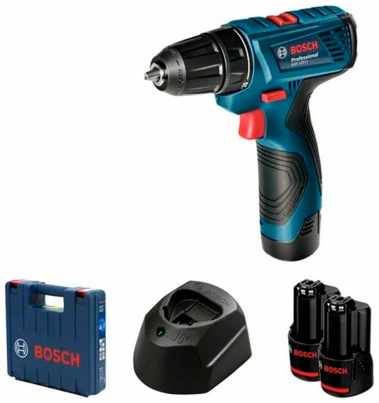 Шуруповерт Bosch GSR 120-LI (АКБx2Ah и ЗУ), 06019G80F1