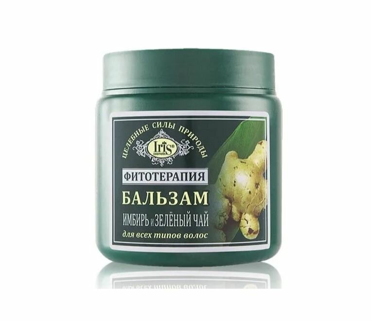 Iris cosmetic Бальзам для волос Фитотерапия, Имбирь и зеленый чай, 500 мл