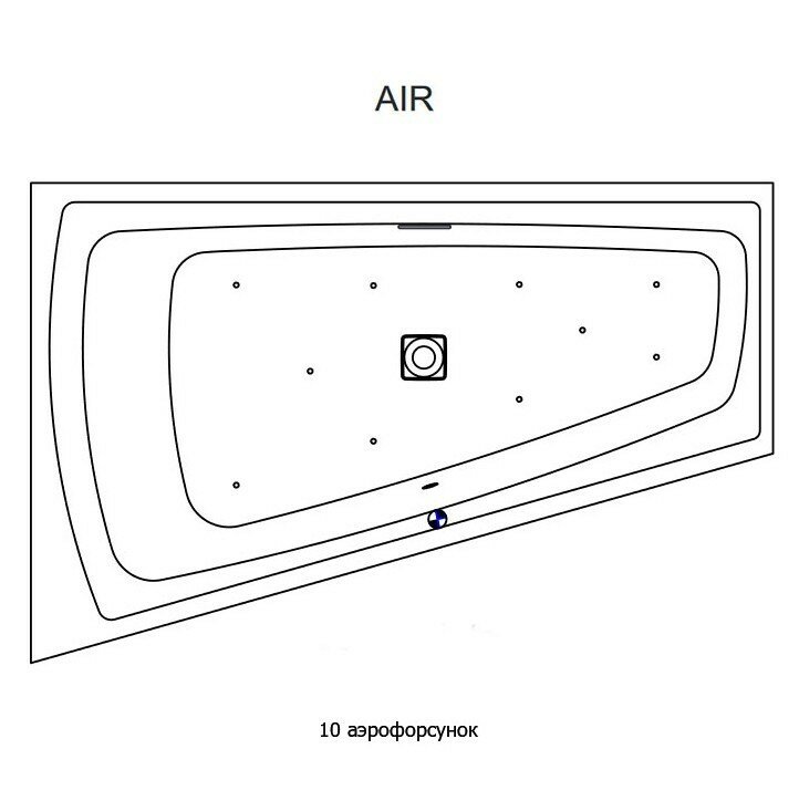Гидромассажная ванна RIHO STILL SMART R AIR 170x110