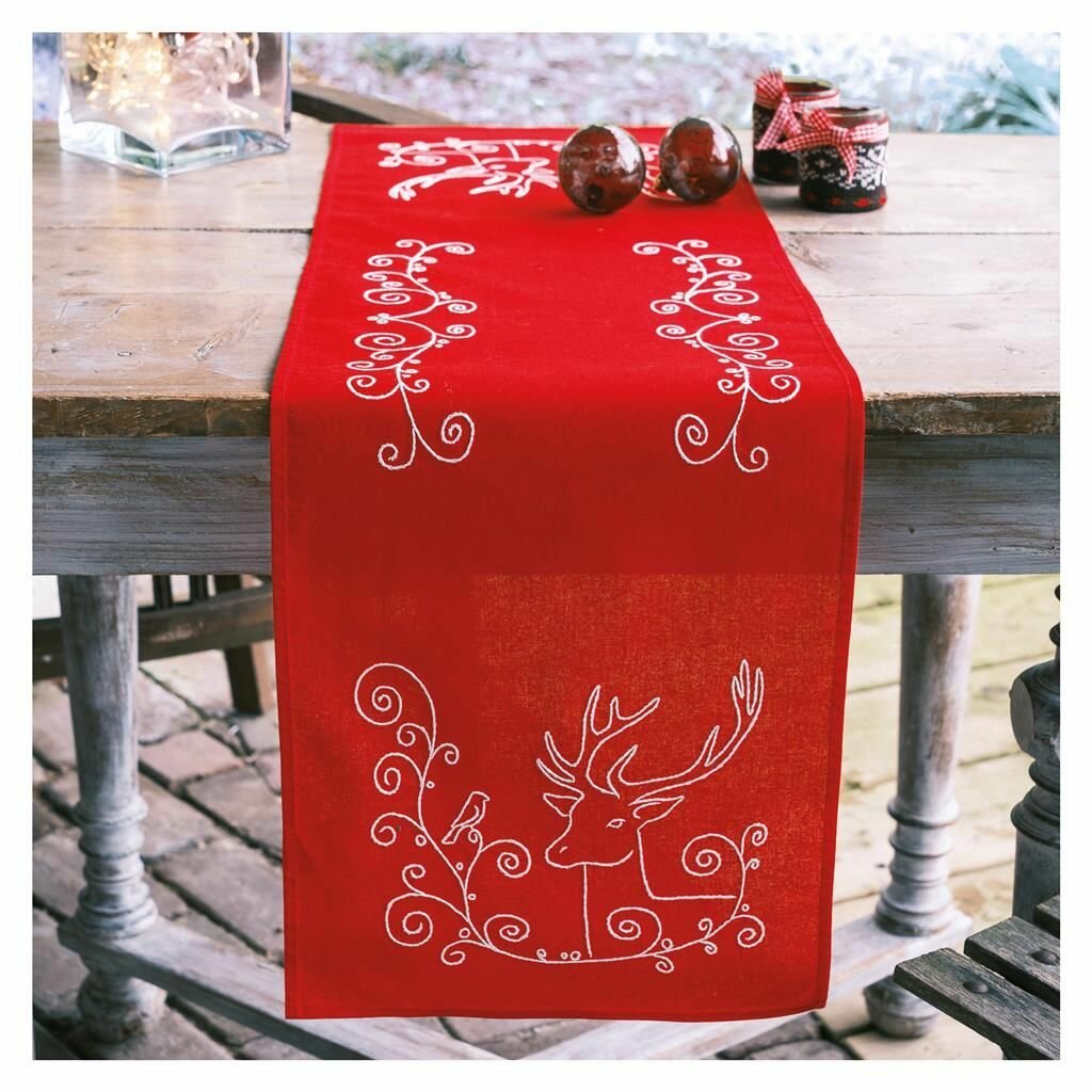 PN-0147915 Набор для вышивания дорожки Vervaco "Олень и птица"