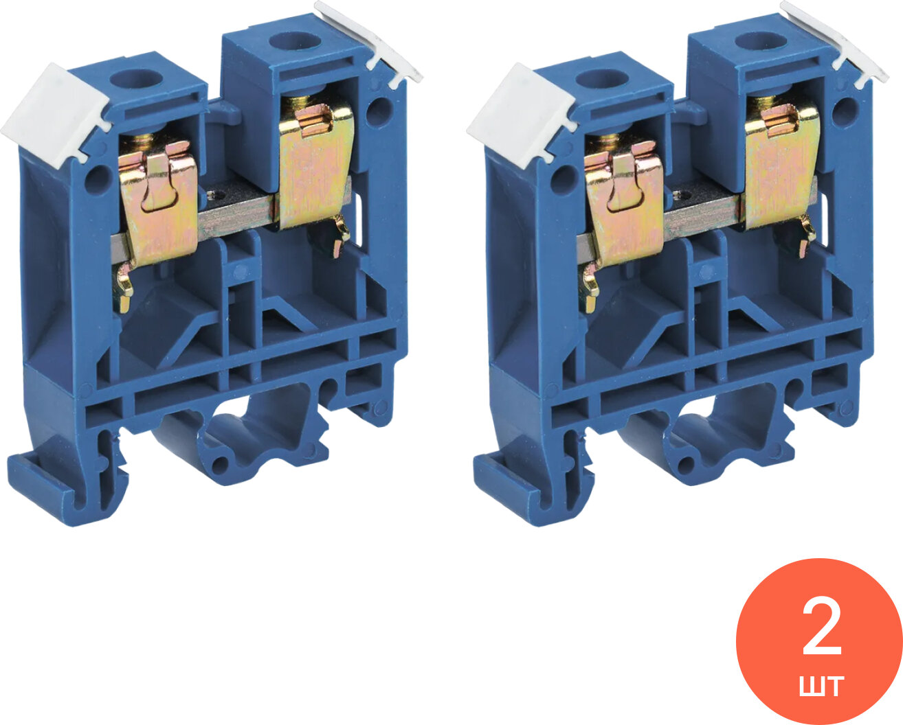 Клемма для проводов IEK / ИЭК ЗНИ-16мм2 (JXB100) наборная, полиамид, 85А, 48х12х58мм синяя, 16мм², 1шт. / зажим (комплект из 2 шт)