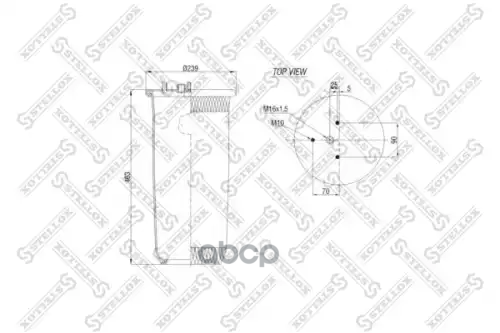 Пневмоподушка без стак! DAF F75-95,75/85CF,95XF, CF75/IV, CF85/IV, XF95/105 Stellox арт. 8400137SX