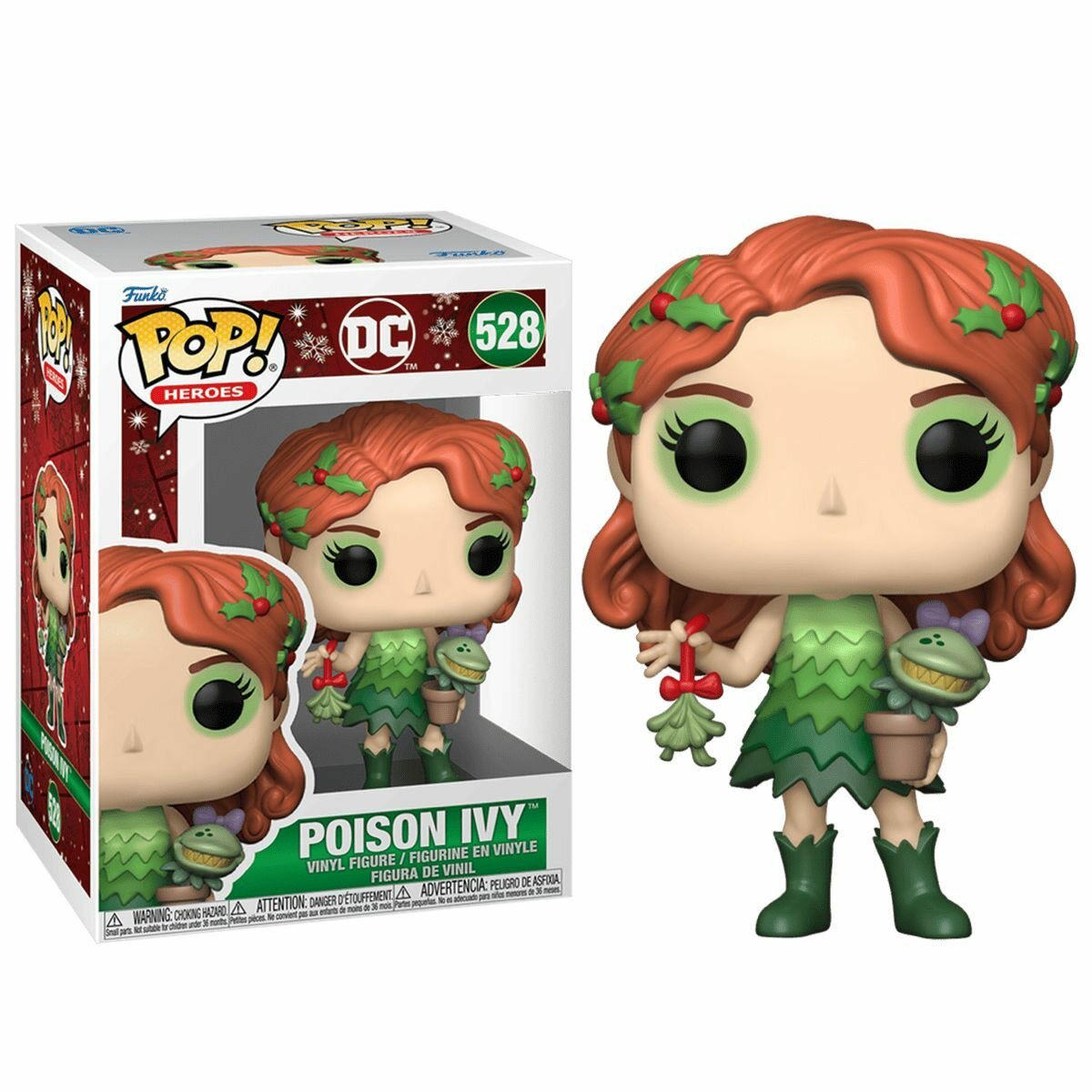Фигурка Funko Pop! Holiday Poison Ivy with Mistletoe (Фанко Поп Новогодний Ядовитый Плющ с омелой из комиксов ДС Комикс Праздники)