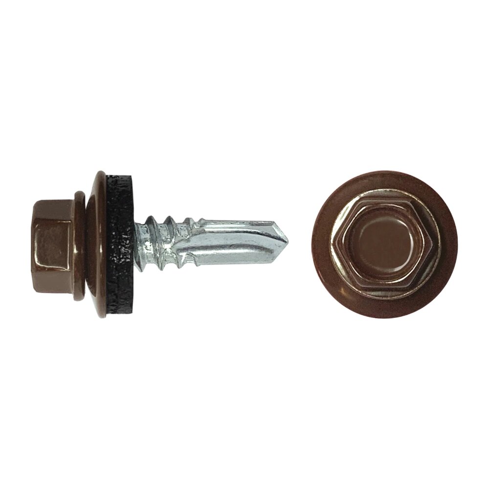 Кровельные саморезы по металлу FIXBERG 5,5х19 мм 70 шт RAL8017