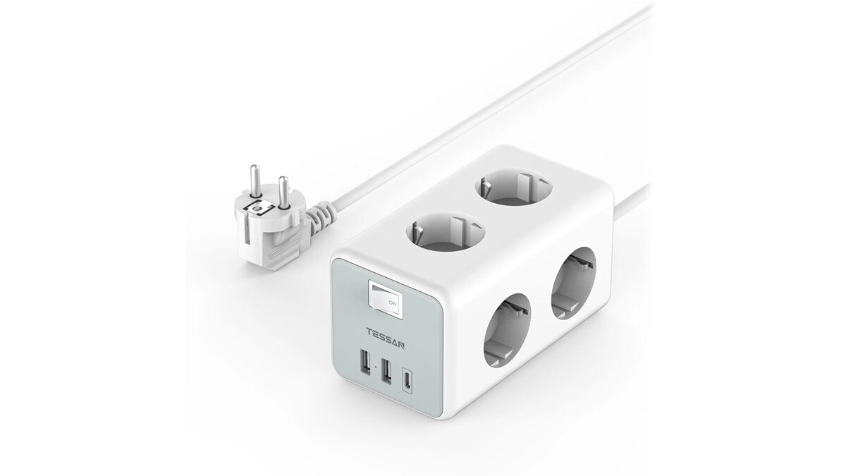 Сетевой фильтр Tessan TS-306-C Grey