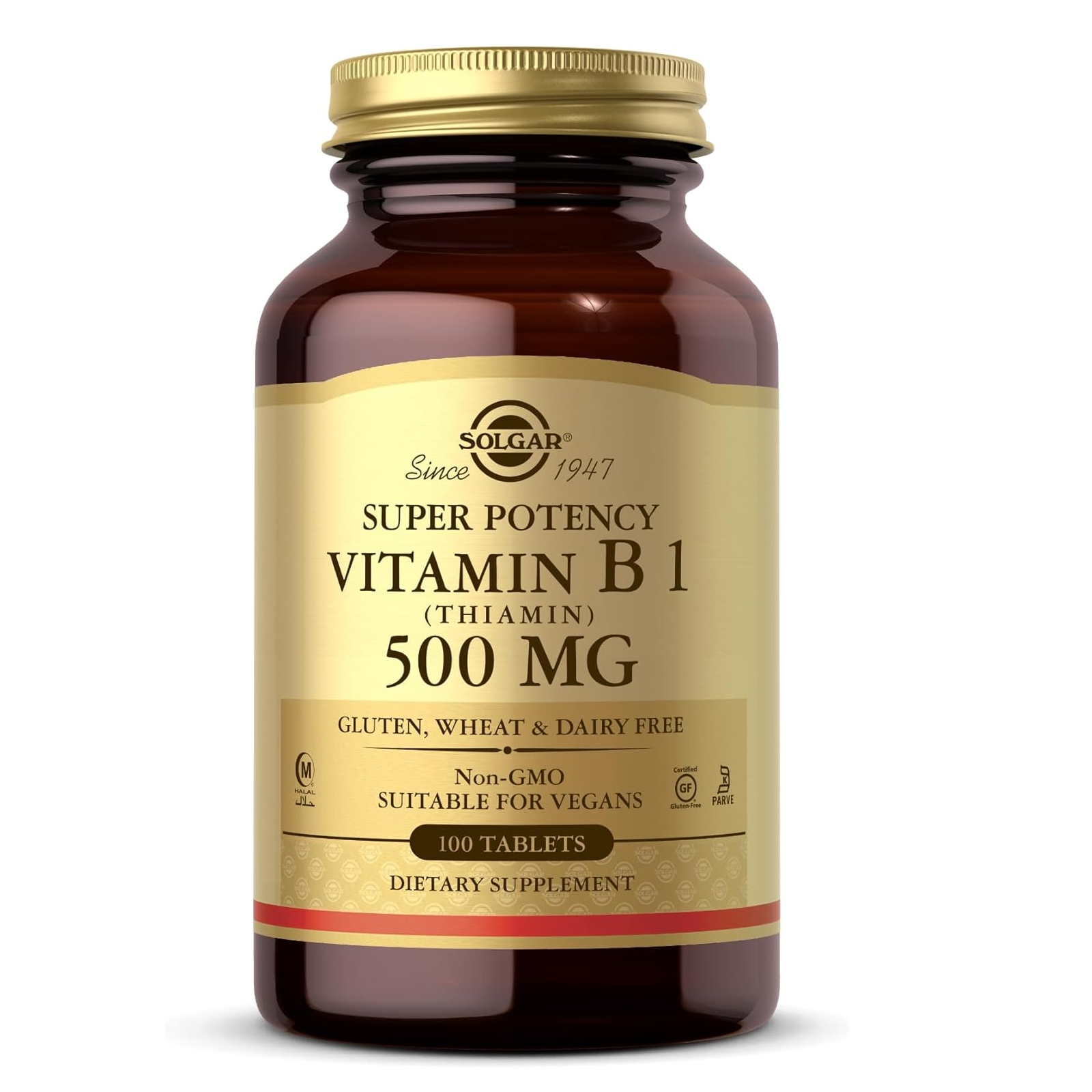 Solgar Vitamin B1 (Thiamin) 500 MG, Солгар Витамин B1 (Тиамин) 500 мг