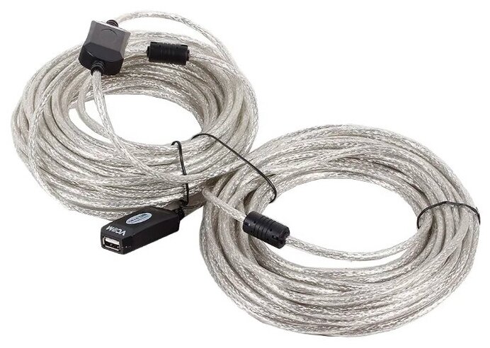 Кабель-адаптер/ Кабель-адаптер USB2.0-repeater, удлинительный активный Af> 25м VCOM