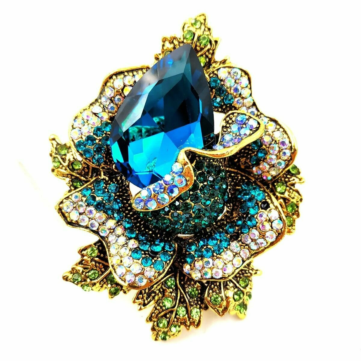 Брошь, стразы, хрусталь