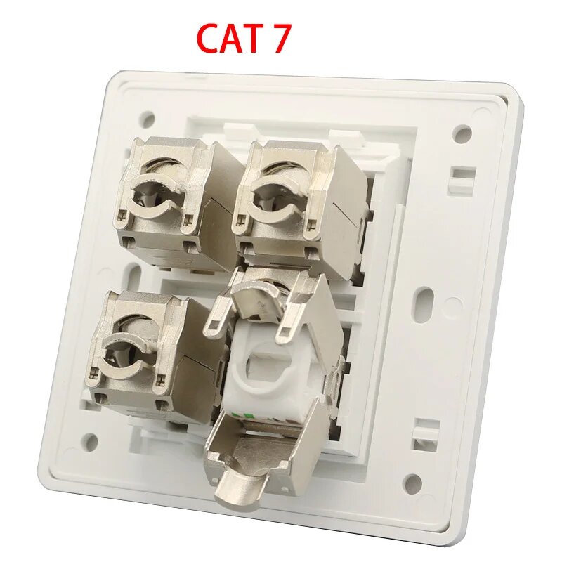 4 розетки CAT7 RJ45 UKITSON белые CAT7