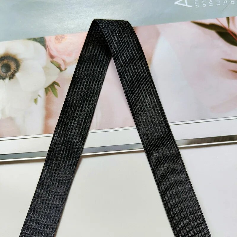 20 мм 25 мм цветная высокоэластичная швейная резинка, используемая для Черный, 25mm 2y, black