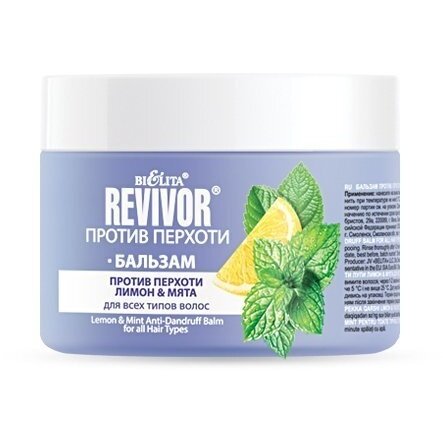 Бальзам для волос Белита-М "Revivor", Лимон&Мята, против перхоти, для всех типов, 300 мл
