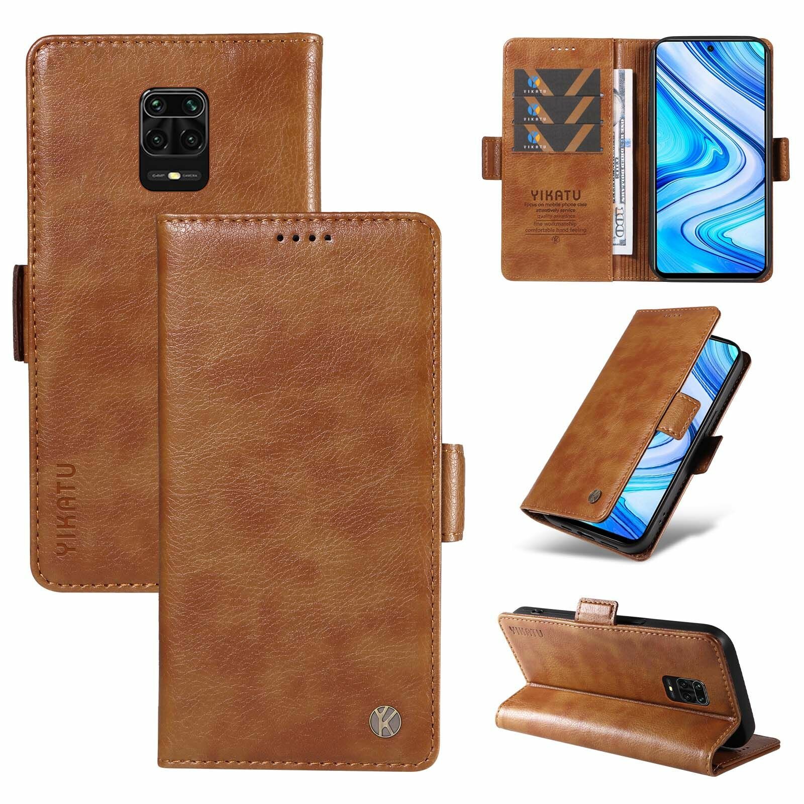 YIKATU Чехол Книжка Для Xiaomi Redmi note 9 pro/ 9s / 9 pro max(Сяоми Редми Нот 9S / Нот 9 Про) Чехлы для кошелек Флип Кожаный