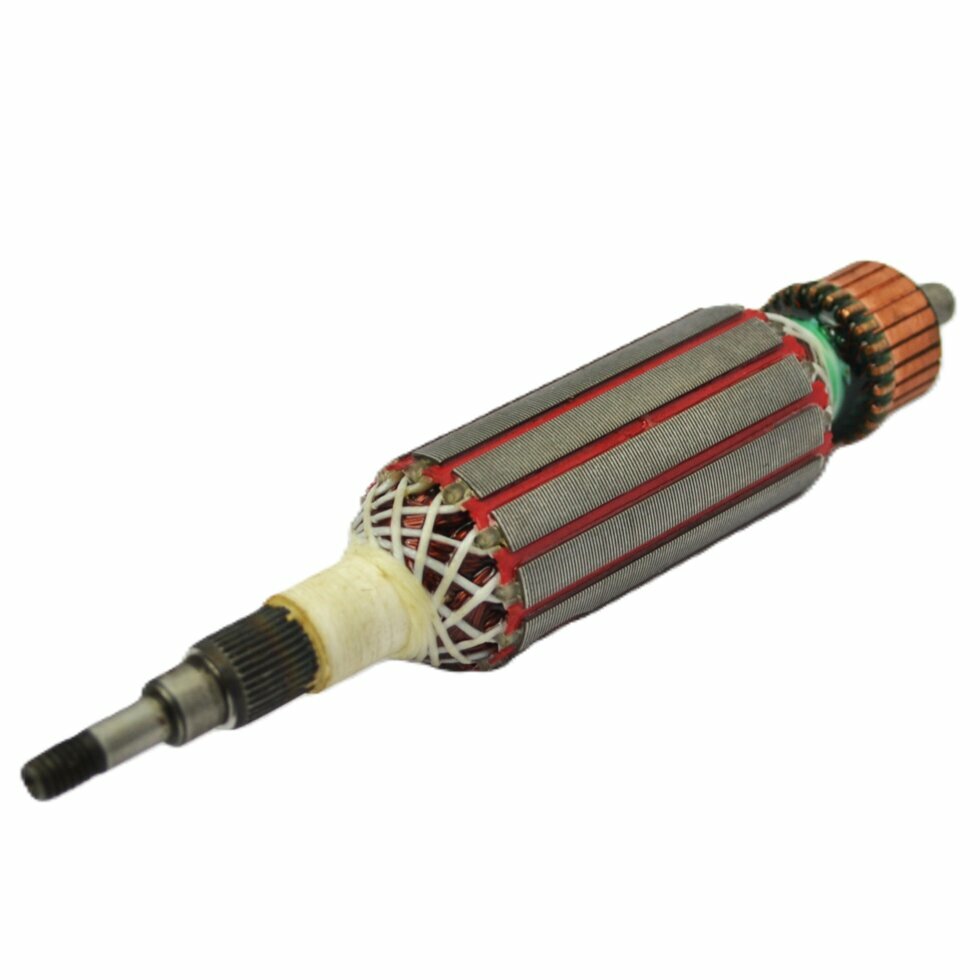 Якорь болгарки Калибр МШУ-125/1000Км ротор машины шлифовальной L=160мм М6 Dобмотки=30мм Dколлектора=22мм