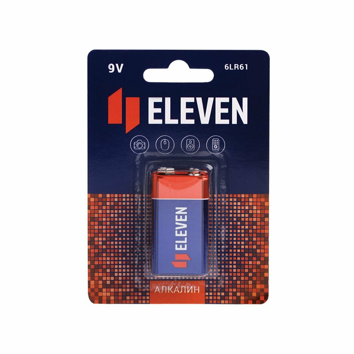 Батарейка Eleven Крона/MN1604 (9 В) алкалиновая (блистер, 1шт.) (301752)