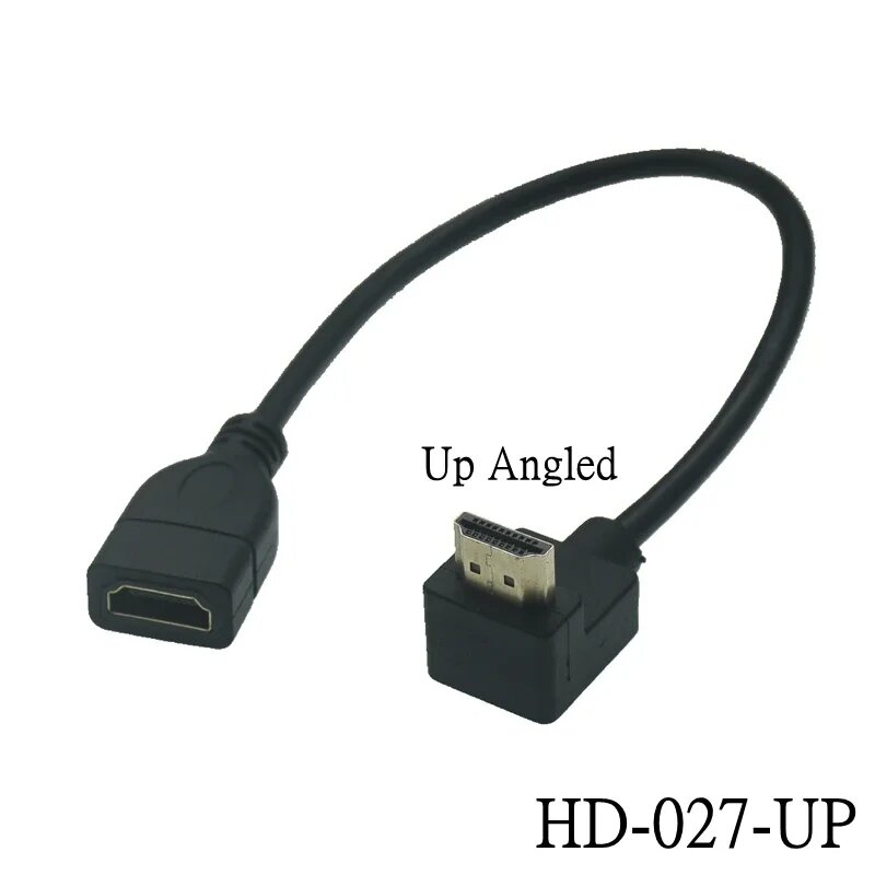 UXG HDMI удлинитель 90 градусов папа-мама черный 0,5 метра up, 0.3m