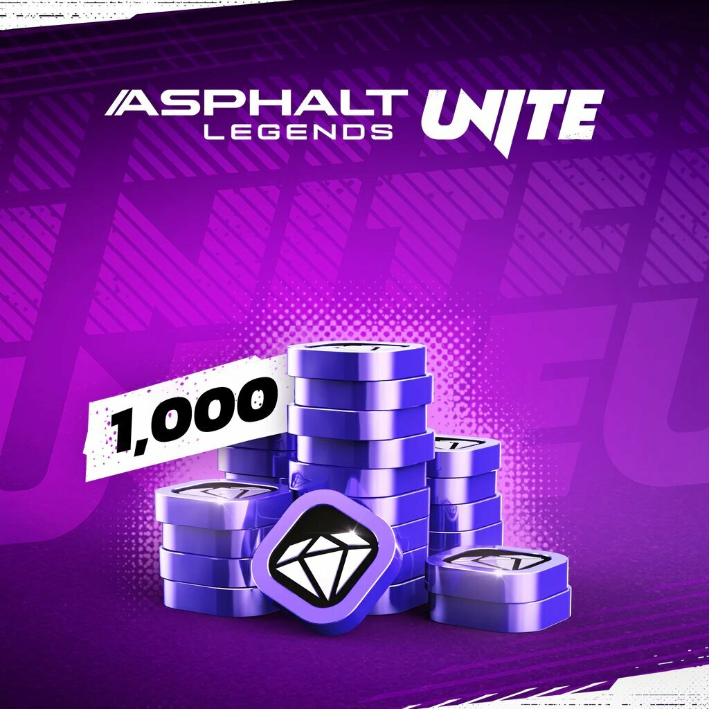 Дополнение Asphalt Legends UNITE - Hoard of Diamonds - 1,000, цифровое издание PlayStation 4, регион Индия / код пополнения баланса