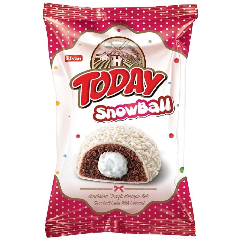 Пирожное TODAY Snowball Coconut Сноуболл с кокосовой начинкой (шоубокс 35гшт) 35г4