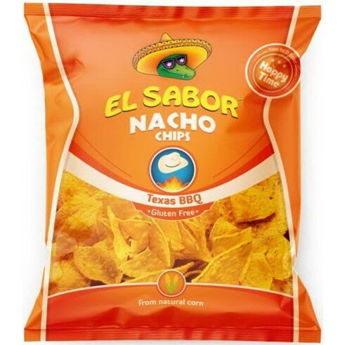 Чипсы EL SABOR NACHO кукурузные с соусом барбекю /пакет/ 100г