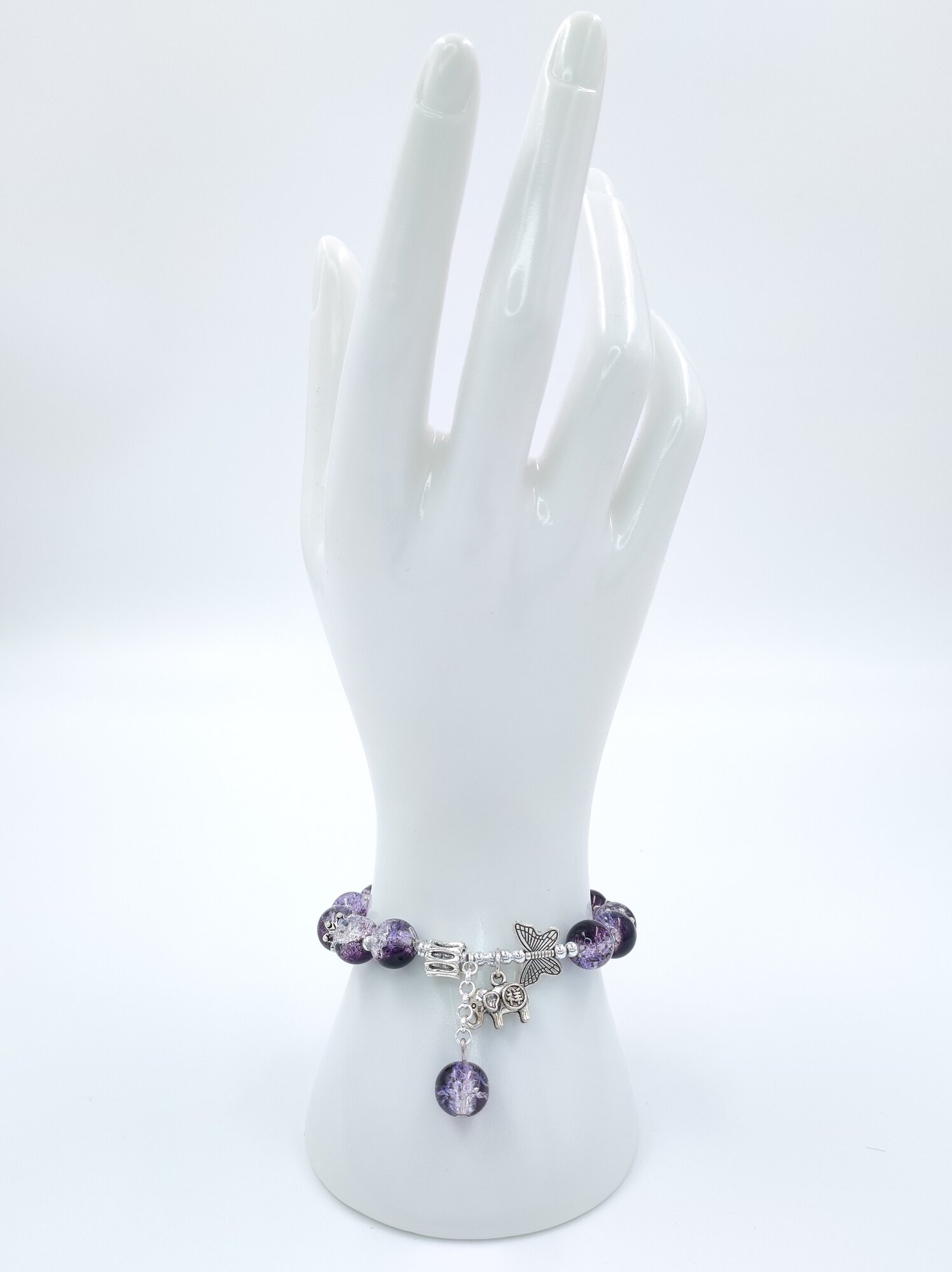 Браслет, кварц сахарный, кристалл