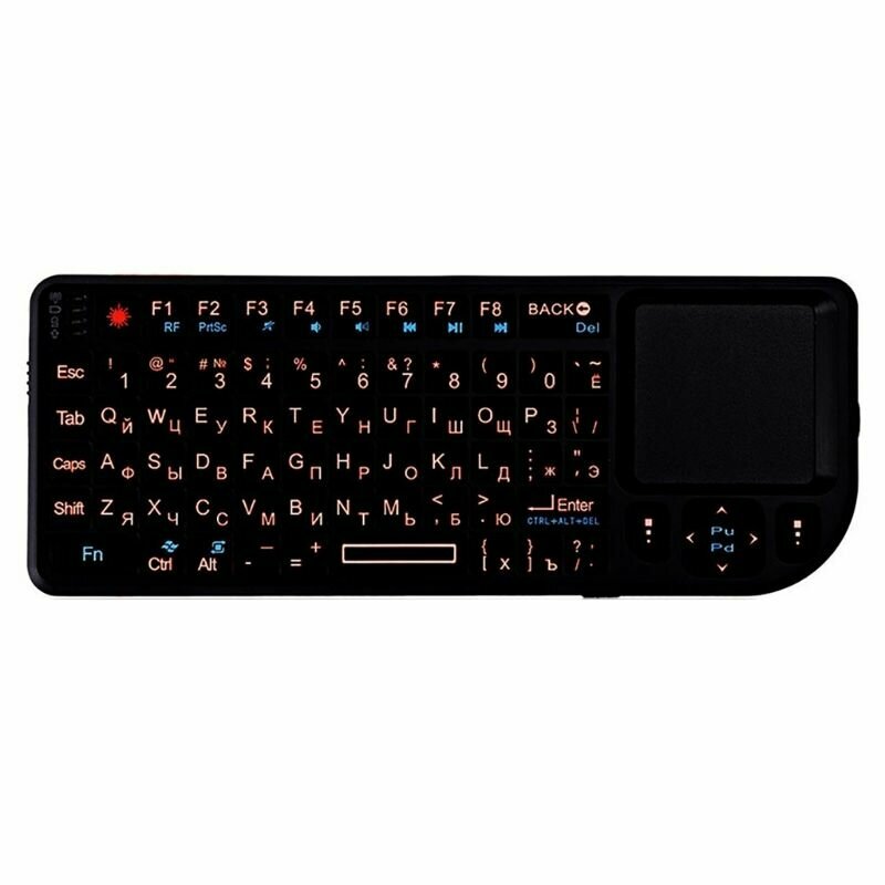 (1 набор.) A8 (Air Mouse), русская раскладка, RGB подсветка