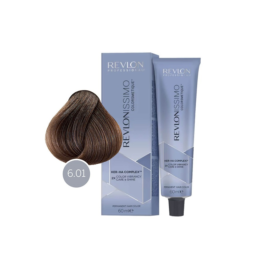 Revlon Professional Revlon Revlonissimo Colorsmetique 6.01 - Перманентная краска для волос темный блонд натурально-пепельный 60 мл