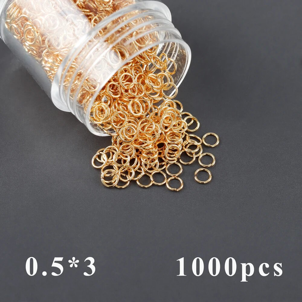 GUFEATHER Позолоченные медные колечки для бижутерии M48401