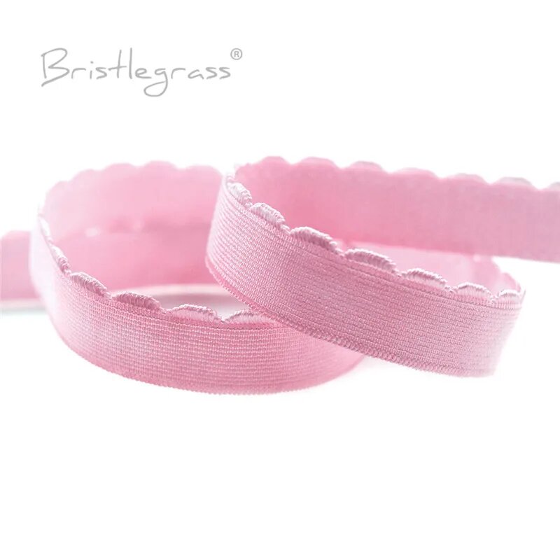 BRISTLEGRASS Нейлоновые эластичные ленты для бюстгальтеров Розовый, 15mm-2 Yards, Rose Pink