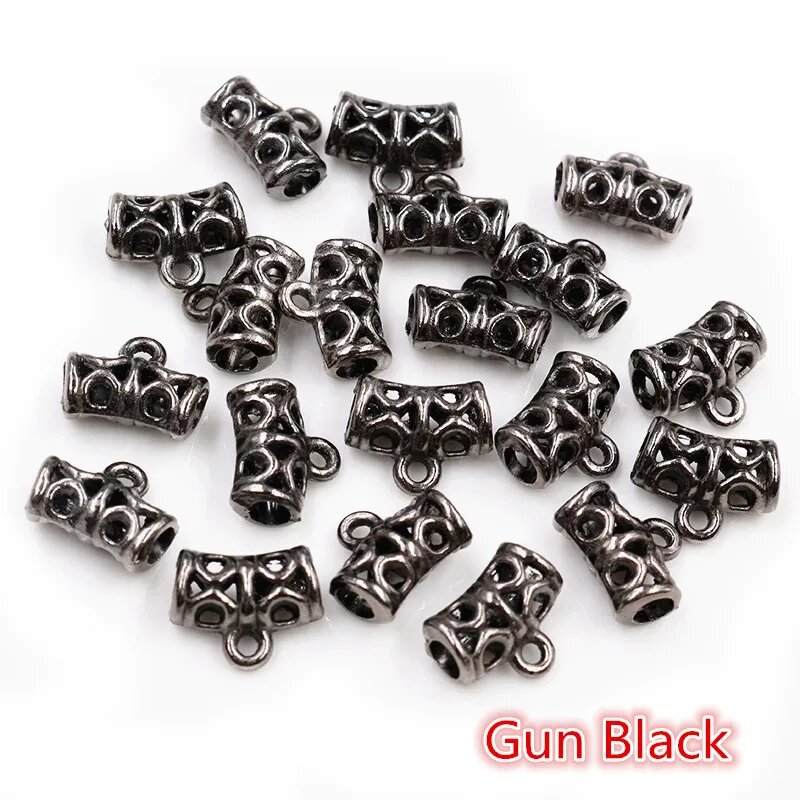 Заключения ювелирных изделий Wadsfred, черные, металлические, 20 шт. Gun Black