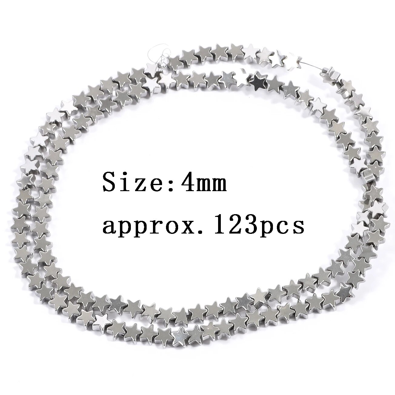 Гематитовые бусины белые золотые LNMBII Серебряный, 11