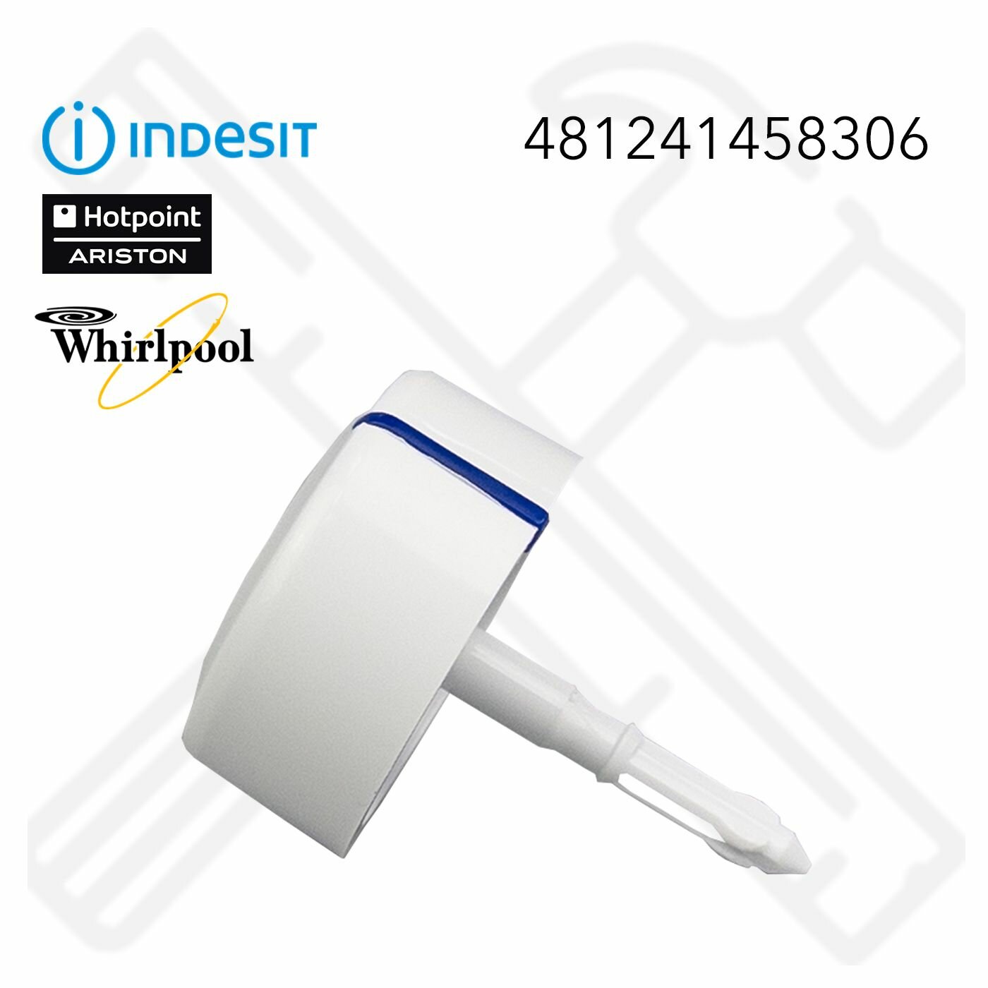 Ручка переключения программ Ariston, Indesit, Whirlpool 481241458306 / TMR901WH
