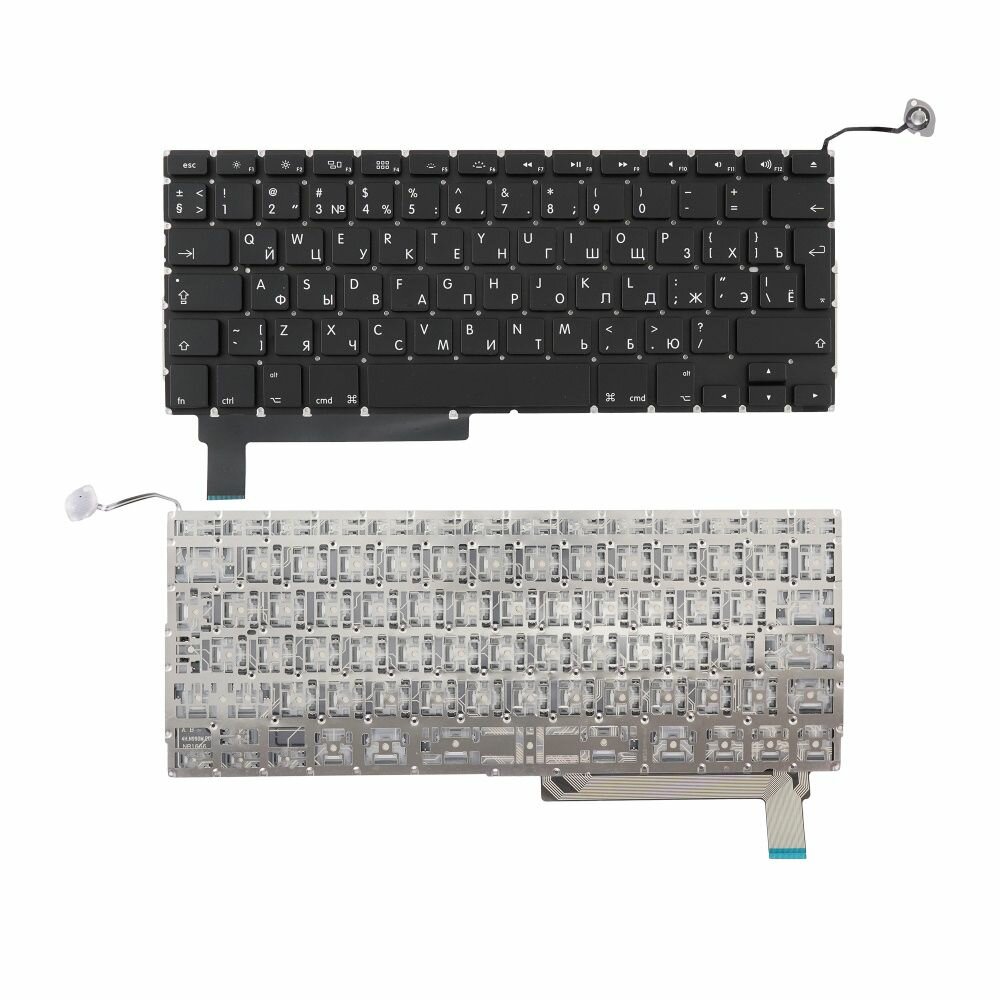 Клавиатура для ноутбука MacBook Pro, A1286 , вертикальный Enter, черная.