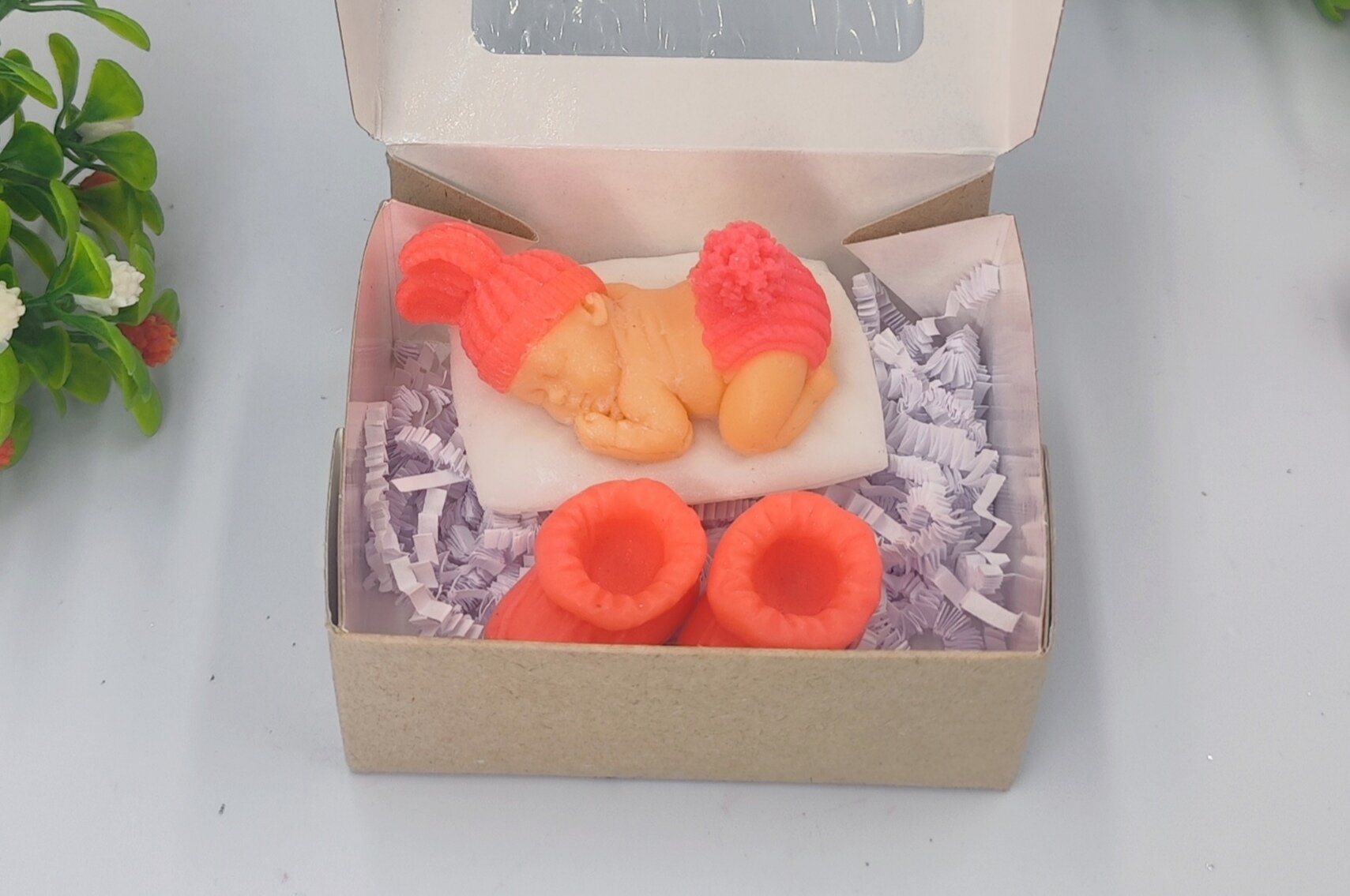 Набор мыла Малыш с пинетками/подарок на на рождение ребёнка/ подарок на крестины/мыло детское натуральное/сувенир мыло