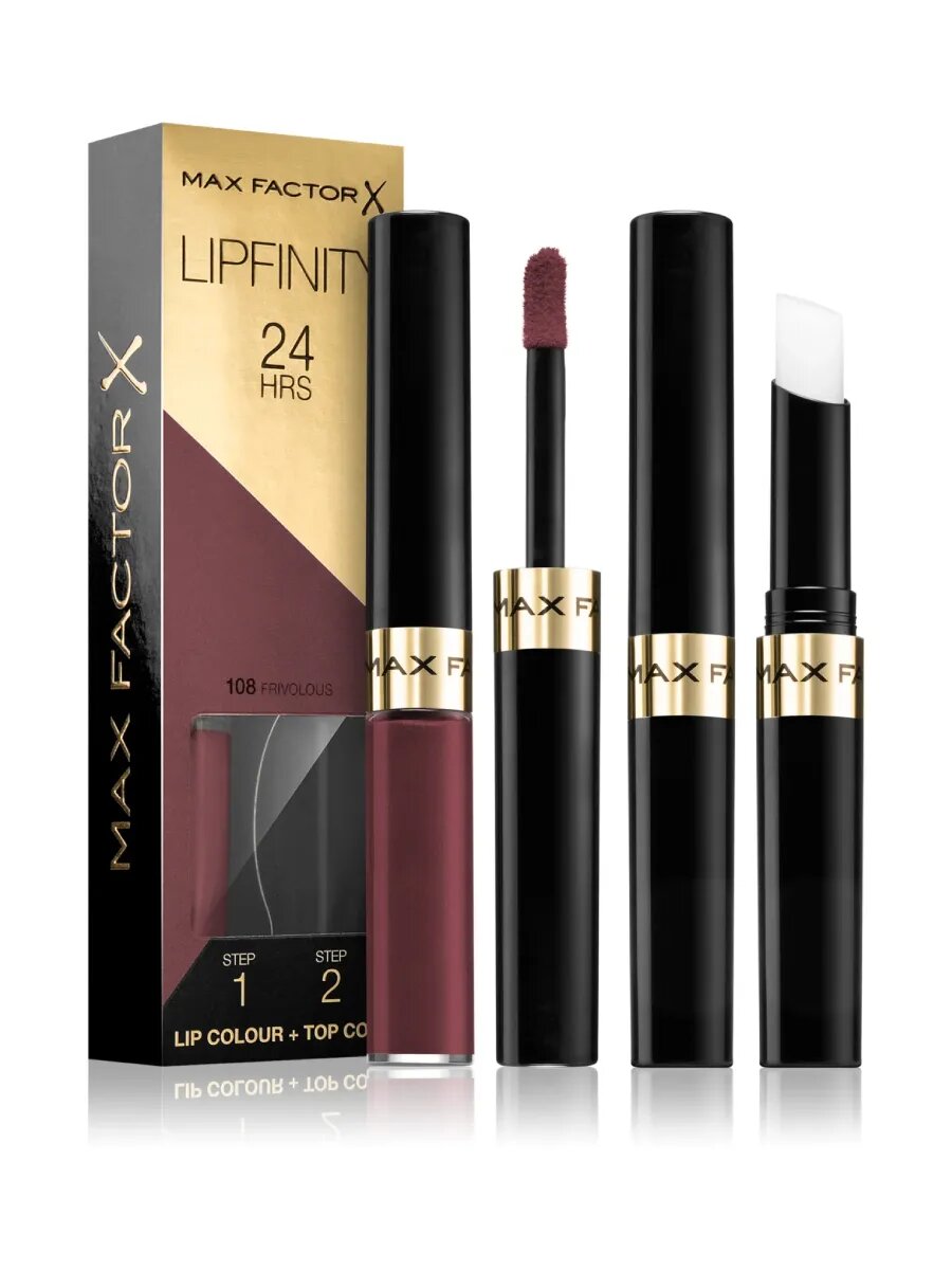 Стойкая помада и увлажняющий блеск Lipfinity Lip Colour тон 108