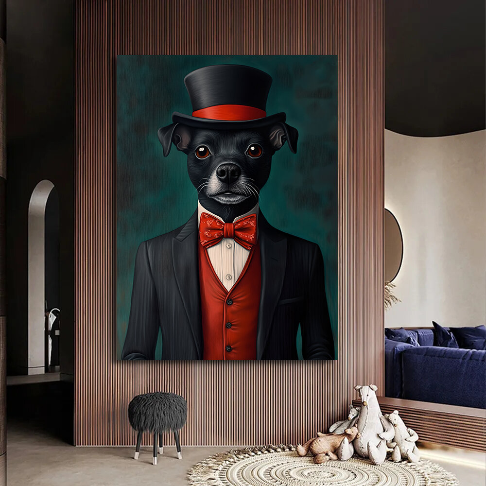 Картина "Звери", на подрамнике, хлопок, на деревянной раме, 50x70