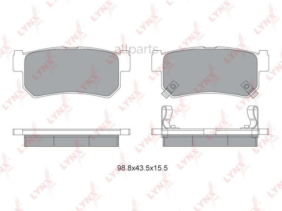LYNXAUTO BD7000 колодки тормозные ПЕР SSANGYONG ACTYON 2.0D-2.3 02- / KORANDO 2.9TD 98- / KYRON 2.0D-2.7D 05- /