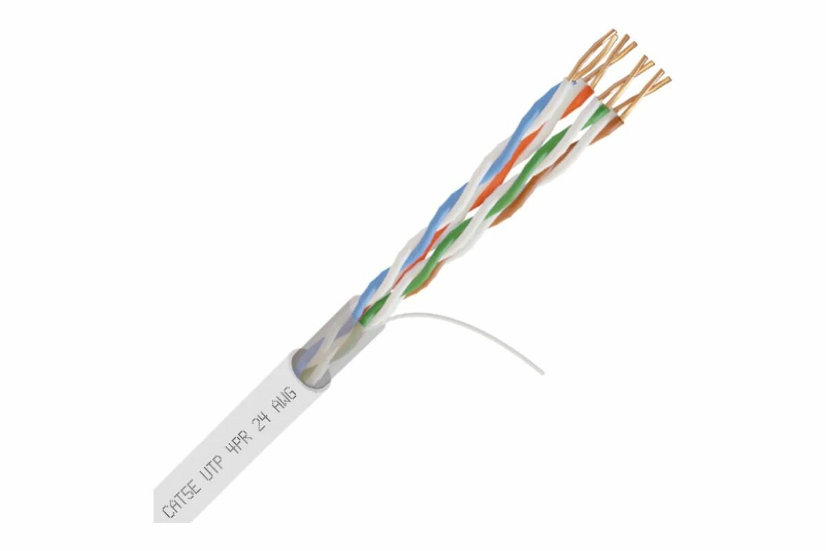 Внутренний омедненный кабель nl-cca utp 4pr 24 awg cat5е бухта 50 метров Netlink УТ-00001871