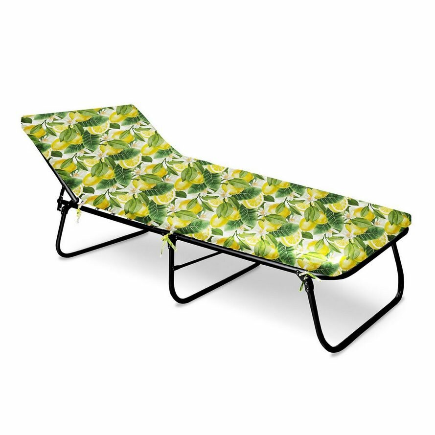 Кровать раскладная с мягким матрасом НРК4-М/Л с лимонами