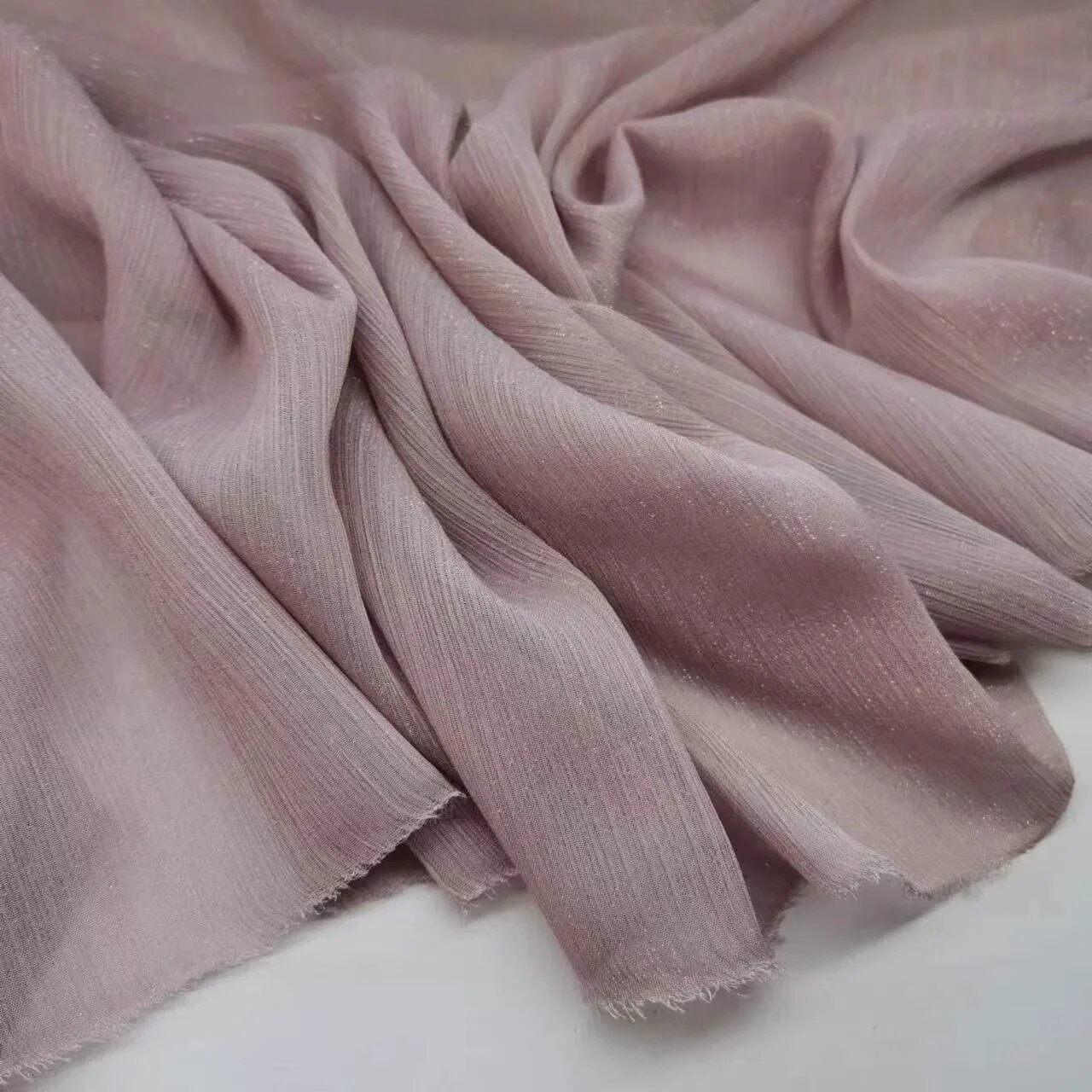 Uuyol металлизированный креп-шифон из вискозы 92 см Розовый, 41 Mauve purple