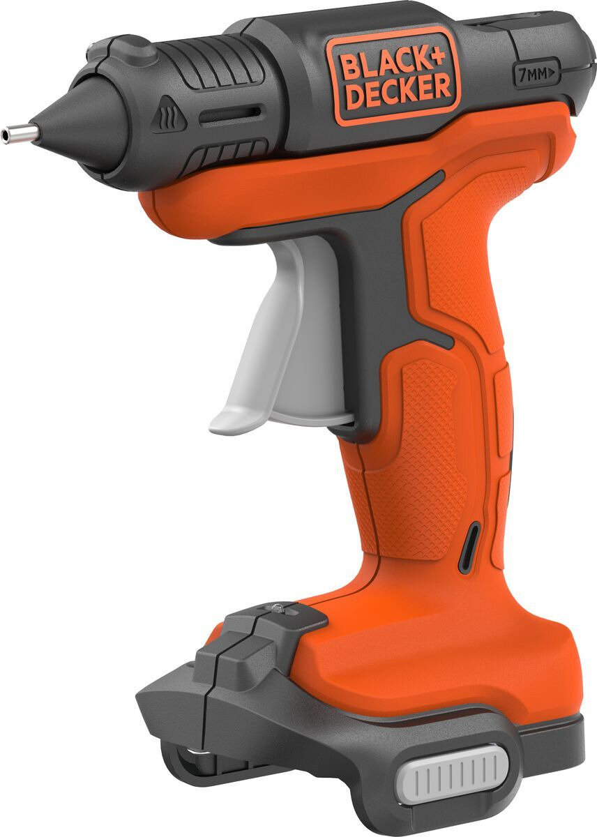 Клеевой пистолет Black & Decker GoPak BDCGG12N-XJ, без аккумулятора, оранжевый, черный